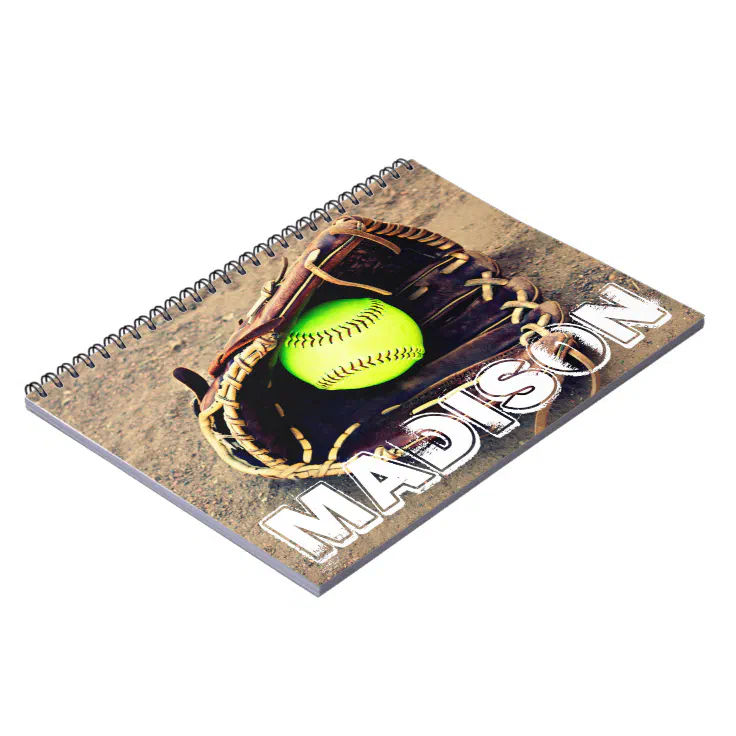 Custom Player Name Fastpitch Softball Notebook | Zazzle