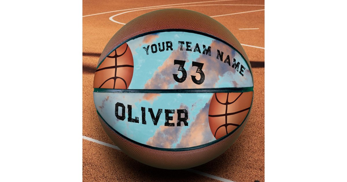 Custom Player Name & Number Team Keepsake Basketball | Zazzle