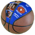 Custom Player Photos Team Name and Number Blue Basketball | Zazzle