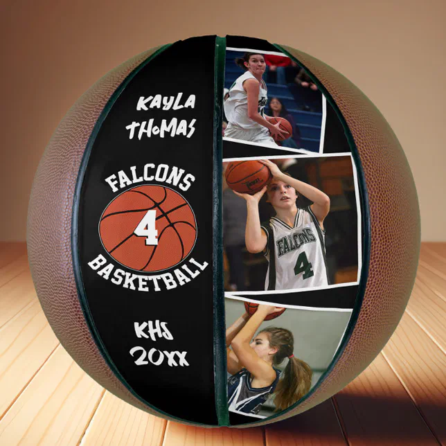 Custom Player Photos Team Name and Number Senior Basketball | Zazzle