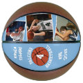 Custom Player Photos Team Name Number Light Blue Basketball | Zazzle