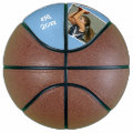 Custom Player Photos Team Name Number Light Blue Basketball | Zazzle