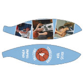 Custom Player Photos Team Name Number Light Blue Basketball | Zazzle