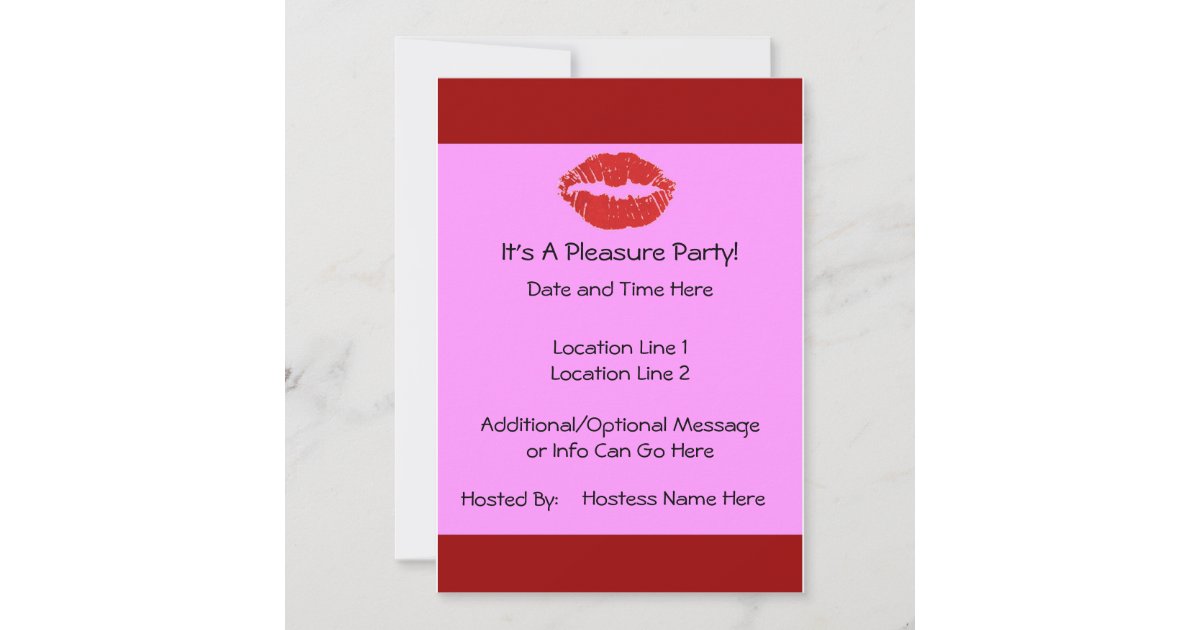 Custom Pleasure Party Invites | Zazzle