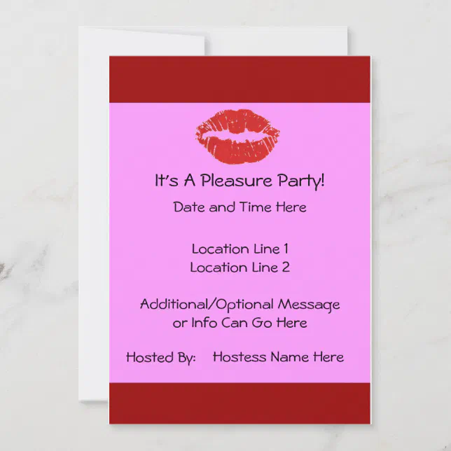 Custom Pleasure Party Invites | Zazzle