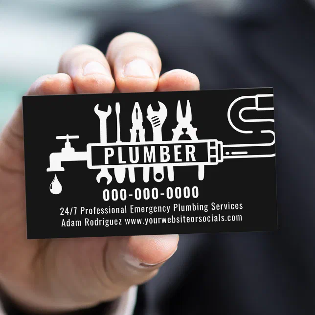 Custom Plumber Business Card | Zazzle