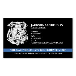 Custom Police Department Law Enforcement Logo Business Card Magnet | Zazzle