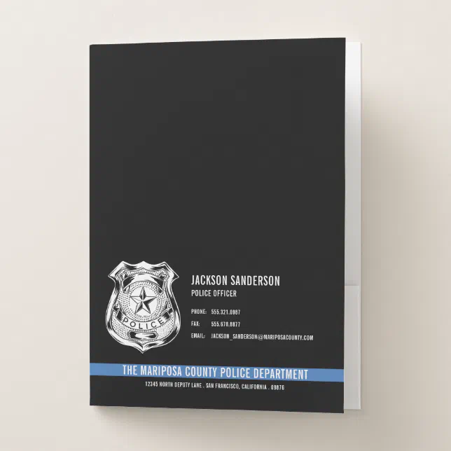 Custom Police Department Law Enforcement Logo Pocket Folder | Zazzle
