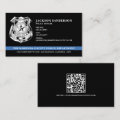 Custom Police Department Law Enforcement QR Code Business Card | Zazzle