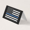 Custom Police Department Thin Blue Line Logo Business Card | Zazzle