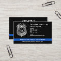 Custom Police Department Thin Blue Line QR Code Business Card | Zazzle