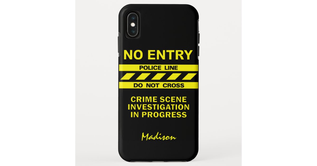 Custom Police Line custom name phone cases | Zazzle