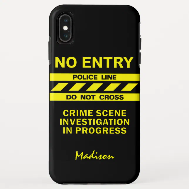 Custom Police Line custom name phone cases | Zazzle
