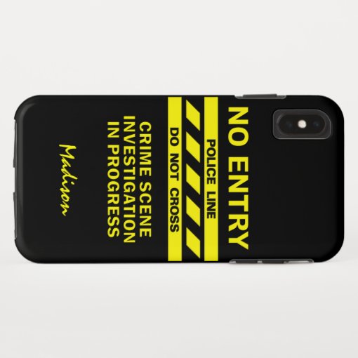 Custom Police Line custom name phone cases | Zazzle