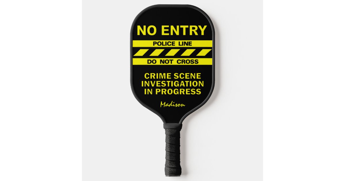 Custom Police Line custom name Pickleball Paddle | Zazzle