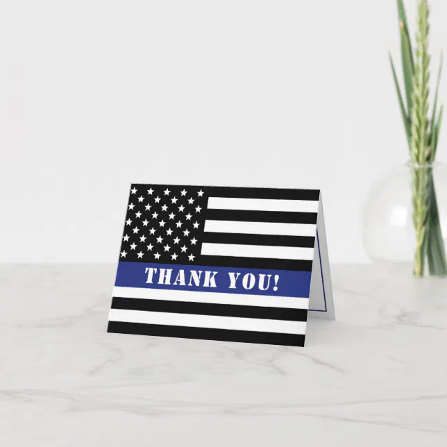 Custom Police Officer Law Enforcement Appreciation Thank You Card | Zazzle
