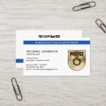 Custom Police Officer Law Enforcement Logo QR Code Business Card | Zazzle