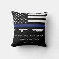 Custom Police Officer Police Academy Graduation Throw Pillow | Zazzle