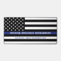 Custom Police Officer Thin Blue Line Police Dept Desk Mat | Zazzle