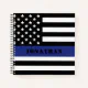 Custom Police Officer Thin Blue Line Police Dept. Notebook | Zazzle