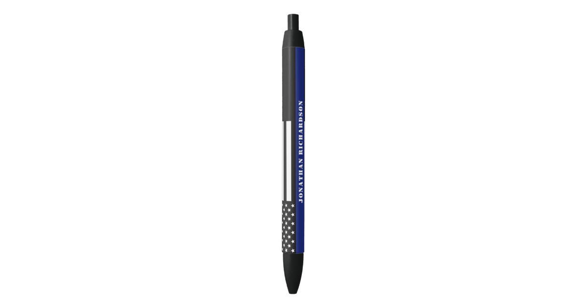 Custom Police Officer Thin Blue Line Police Dept Pen | Zazzle