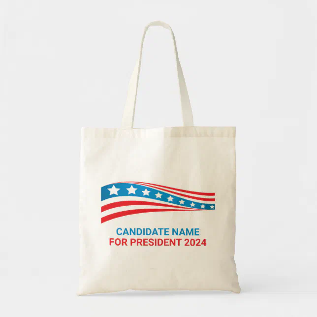 Custom Political Campaign American Flag Template Tote Bag | Zazzle
