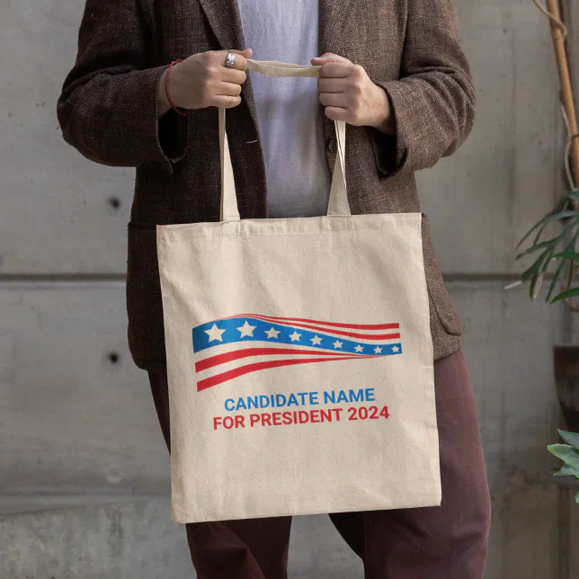 Custom Political Campaign American Flag Template Tote Bag | Zazzle