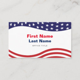 Custom Political Campaign Business Card | Zazzle