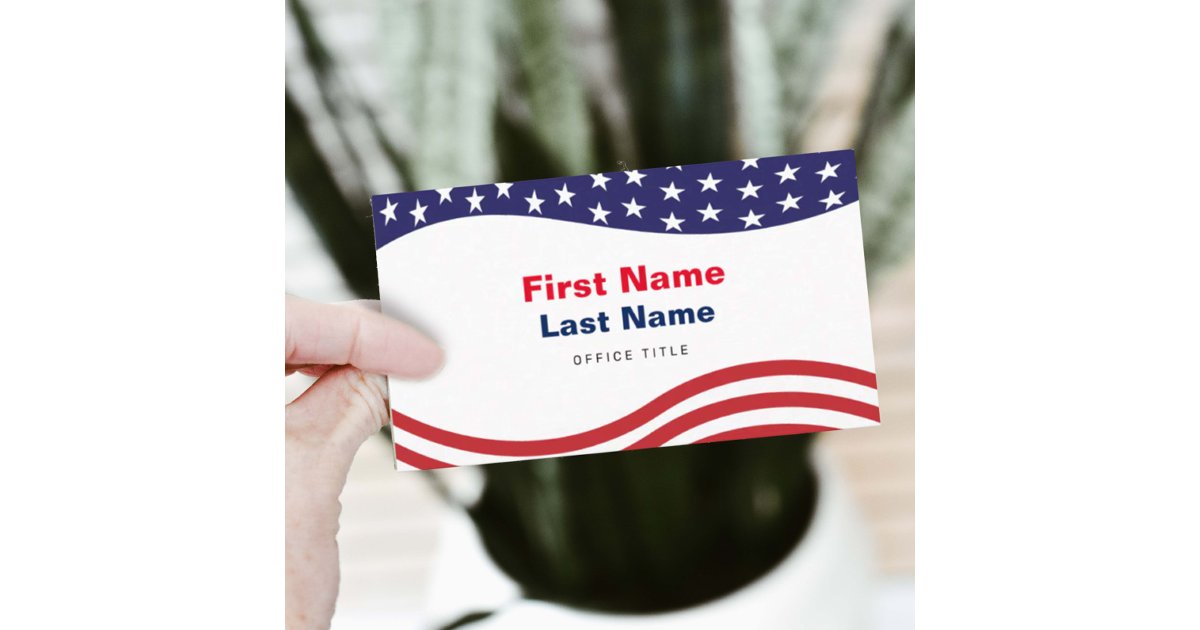 Custom Political Campaign Business Card | Zazzle