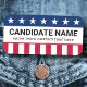 Custom political campaign candidate patriotic name tag | Zazzle