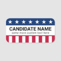 Custom political campaign candidate patriotic name tag | Zazzle