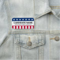 Custom political campaign candidate patriotic name tag | Zazzle