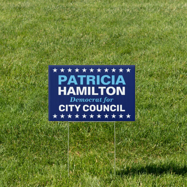 Custom Political Campaign Easy Edit Yard Sign | Zazzle