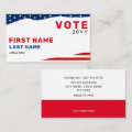 Custom Political Campaign Election Business Card | Zazzle