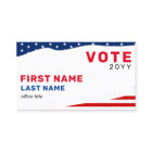 Custom Political Campaign Election Business Card | Zazzle