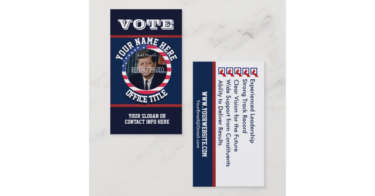 Custom Political Campaign Template Business Card | Zazzle