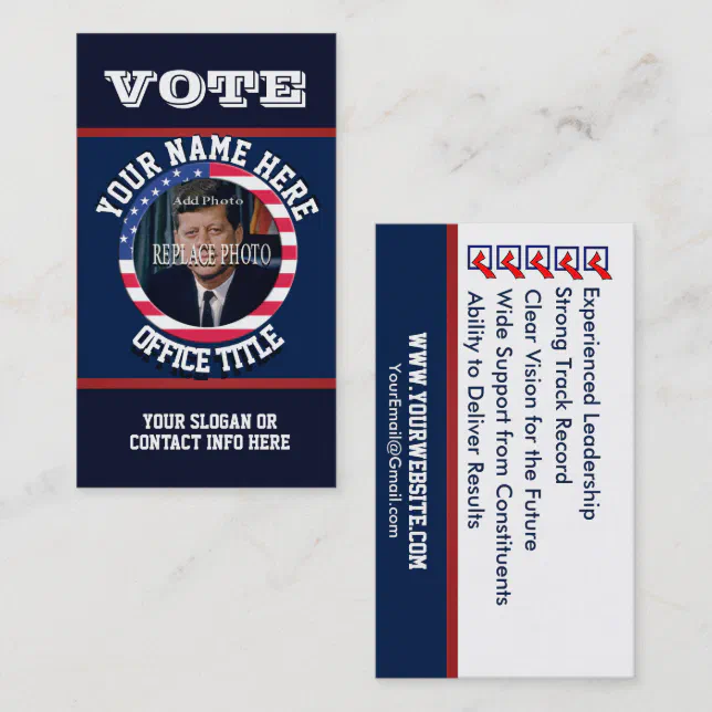 Custom Political Campaign Template Business Card | Zazzle