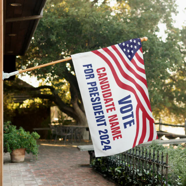 Custom Political Candidate 2024 Election Campaign House Flag | Zazzle