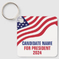 Custom Political Candidate 2024 Election Campaign Keychain | Zazzle