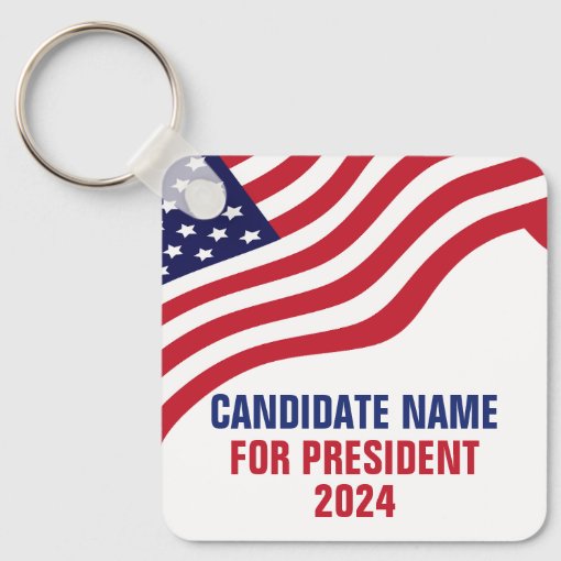 Custom Political Candidate 2024 Election Campaign Keychain | Zazzle