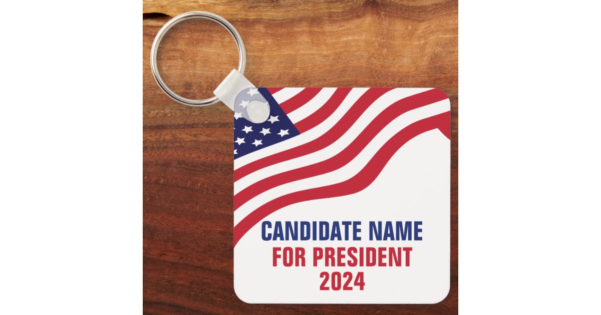 Custom Political Candidate 2024 Election Campaign Keychain | Zazzle