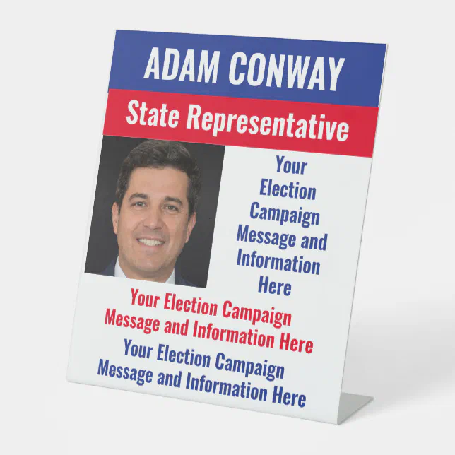 Custom Political Election Campaign Pedestal Sign | Zazzle