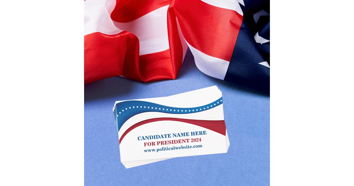 Custom Political Election Candidate 2024 Business Card | Zazzle