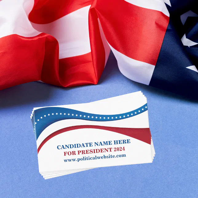 Custom Political Election Candidate 2024 Business Card | Zazzle
