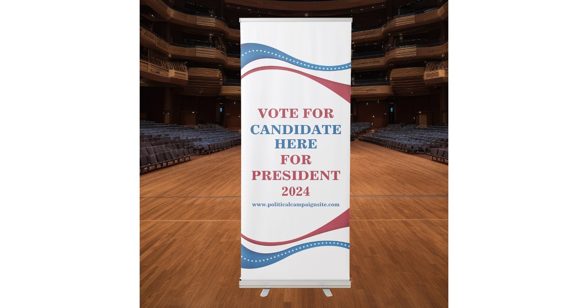 Custom Political Election Candidate 2024 Retractable Banner | Zazzle