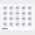 Custom Political Logo (Biden Design) Classic Round Sticker | Zazzle