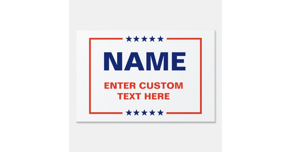 Custom Political Logo (Trump Design) Sign | Zazzle