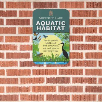 Custom Ponds and Wetlands Aquatic Wildlife Habitat Metal Sign | Zazzle