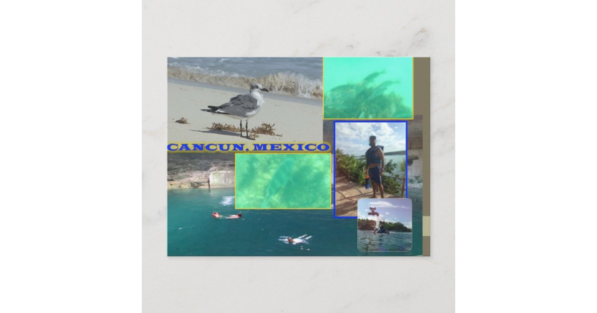 CUSTOM POSTCARDS- CANCUN COLLAGE 10 POSTCARD | Zazzle