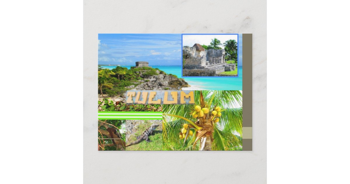 CUSTOM POSTCARDS- CANCUN COLLAGE 4 POSTCARD | Zazzle